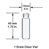 1 Dram Glass Vial w/ Cap - 144pcs - THE KORE